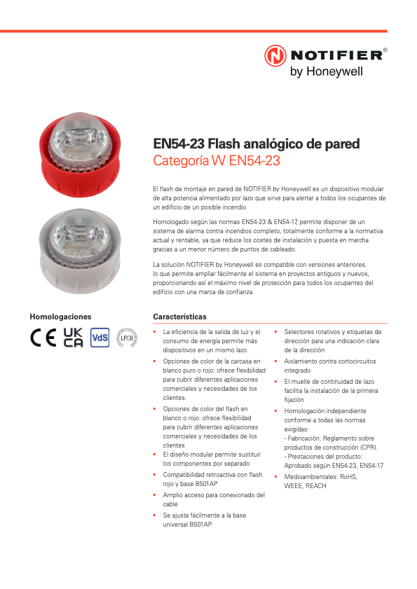 WRL-xC-I02 - Ficha Técnica Notifier | IBD Global España mayorista CCTV ...