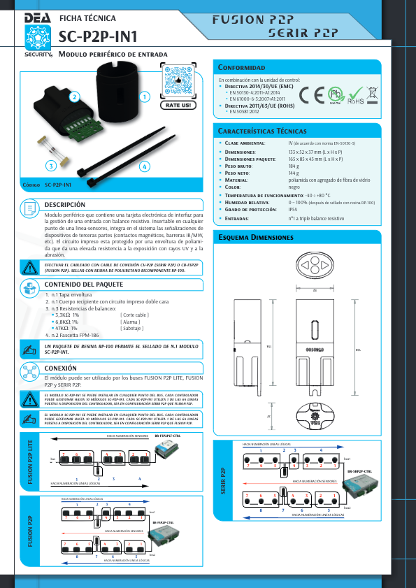 SC-P2P-IN1 - Ficha Técnica DEA Security | IBD Global España mayorista ...
