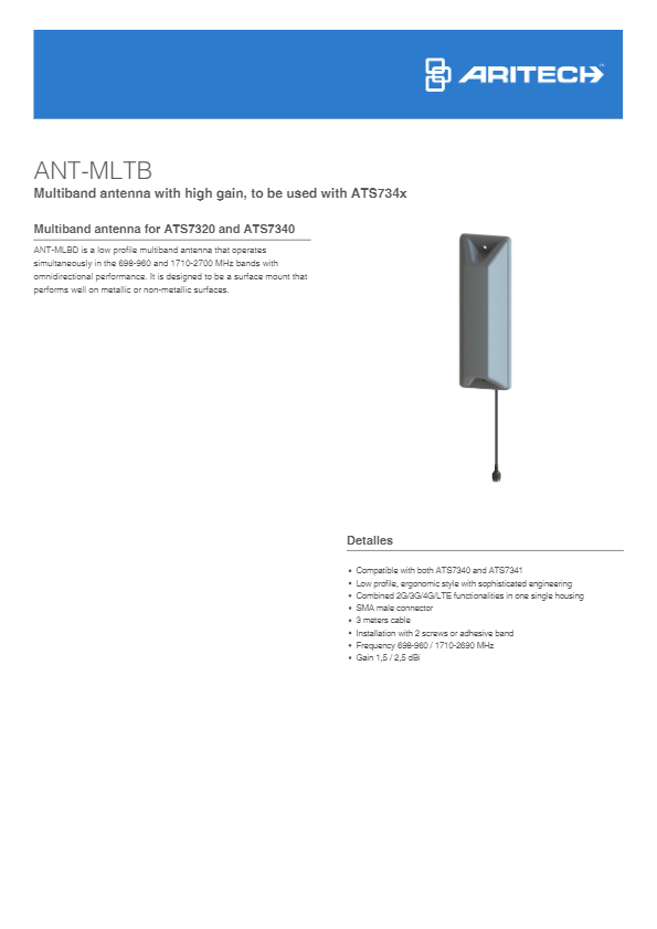 ANT-MLTB - Ficha Técnica Aritech | IBD Global España mayorista CCTV y ...
