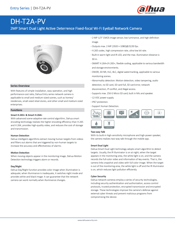 IPC-HDW1239DT-PV-STW-0280B - T2A-PV - Ficha Técnica Dahua | IBD Global España mayorista CCTV y ...
