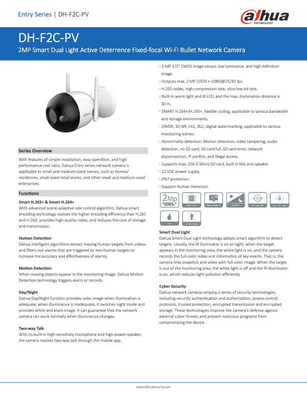 IPC-HFW1239DQ-PV-STW-0280B - F2C-PV - Ficha Técnica Dahua | IBD Global España mayorista CCTV y ...