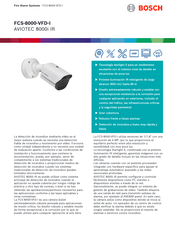 FCS-8000-VFD-I - Ficha Técnica Bosch | IBD Global España mayorista CCTV y distribuidor oficial ...