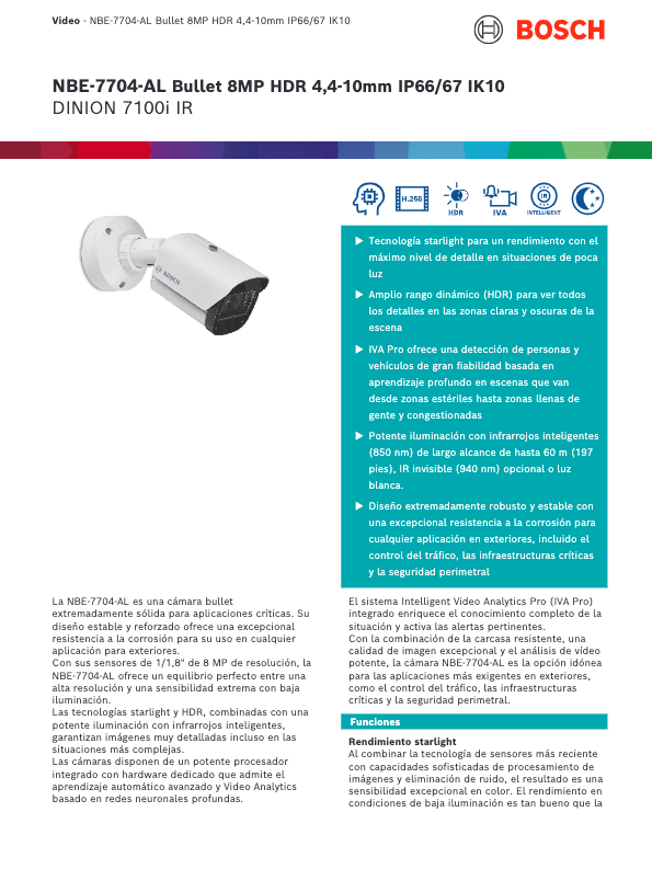 NBE-7704-AL - Ficha Técnica Bosch | IBD Global España mayorista CCTV y ...