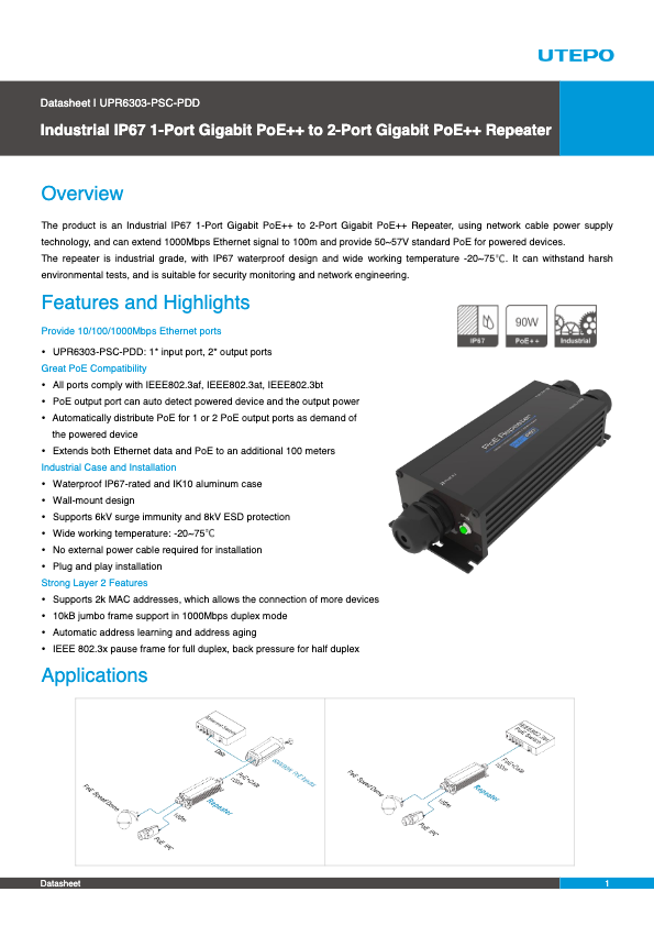 UPR6303-PSC-PDD - Ficha Técnica UTEPO | IBD Global España mayorista ...