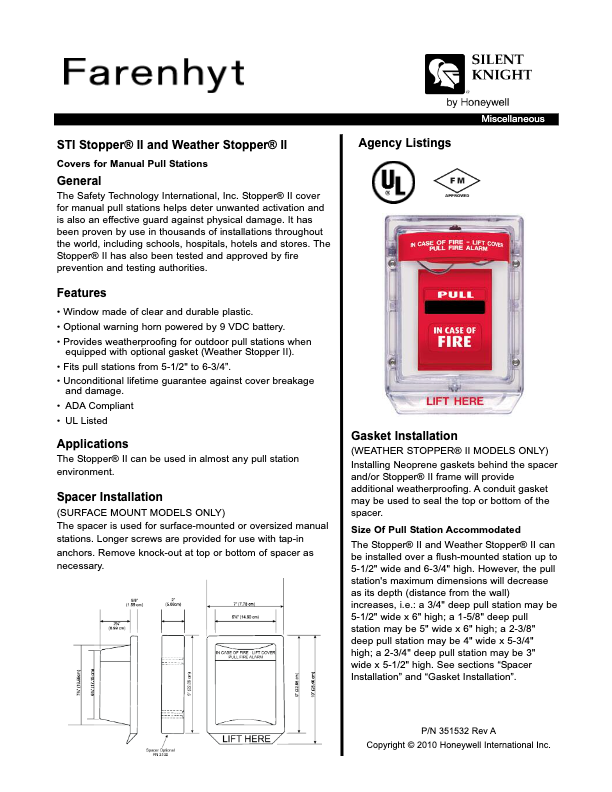STI3150 - Ficha Técnica Notifier | IBD Global España mayorista CCTV y ...