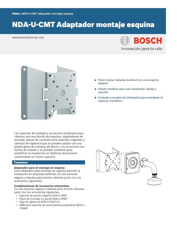 NDA-U-CMT - Ficha Técnica Bosch | IBD Global España mayorista CCTV y ...