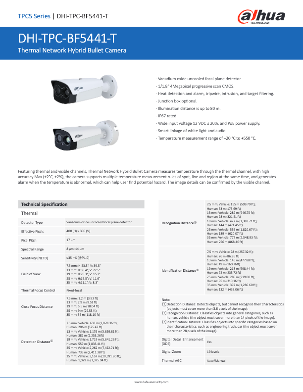 TPC-BF5441-Txxxx-DW-S2 - Ficha Técnica Dahua | IBD Global España mayorista CCTV y distribuidor ...