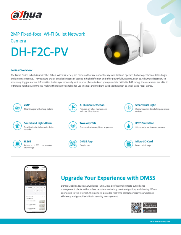 IPC-F2C-PV-0280B - Ficha Técnica Dahua | IBD Global España mayorista CCTV y distribuidor oficial ...