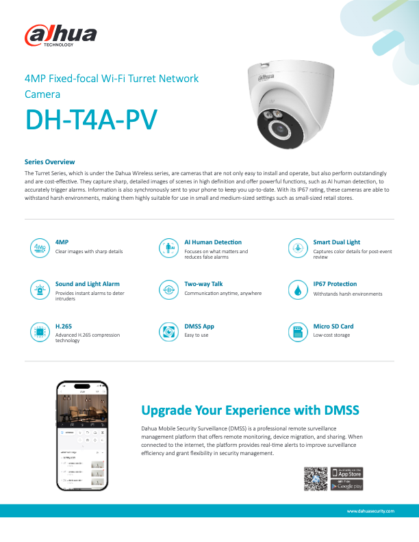 IPC-T4A-PV-0280B - Ficha Técnica Dahua | IBD Global España mayorista CCTV y distribuidor oficial ...
