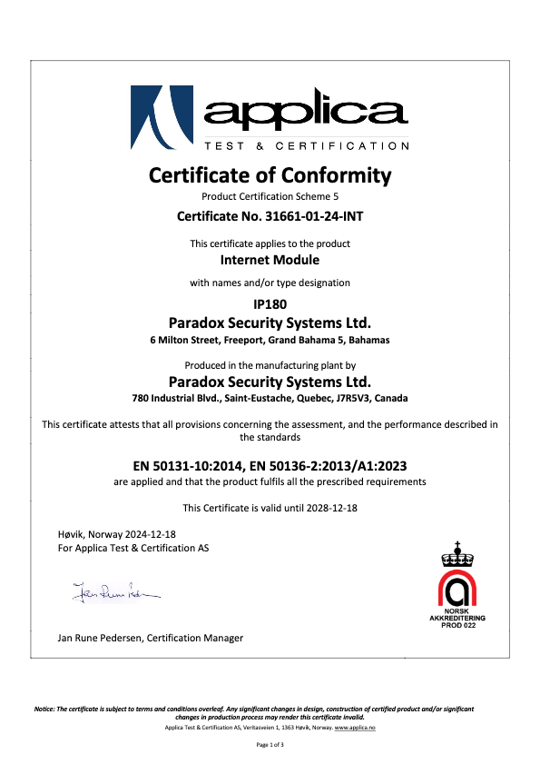 IP180 - Diciembre 2028 - Certificado Grado 3 | IBD Global España ...