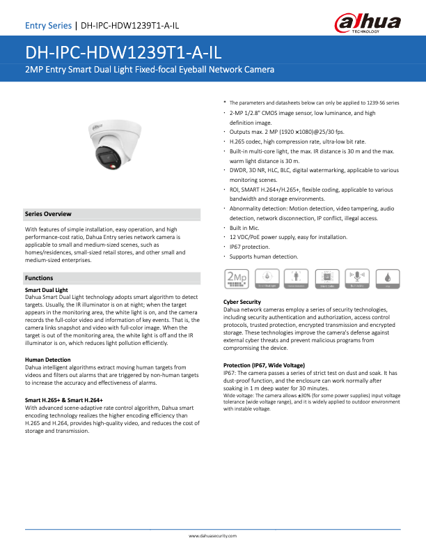 IPC-HDW1239T1-A-IL-0280B-S6 - Ficha Técnica Dahua | IBD Global España mayorista CCTV y ...