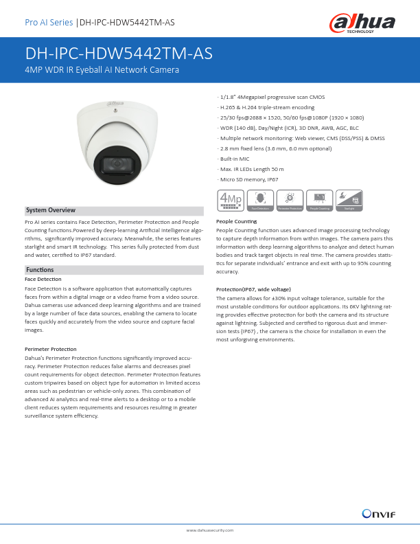 IPC-HDW5442TM-AS - Ficha Técnica Dahua | IBD Global España mayorista CCTV y distribuidor oficial ...