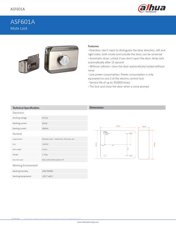 ASF601A - Ficha Técnica Dahua | IBD Global España mayorista CCTV y ...
