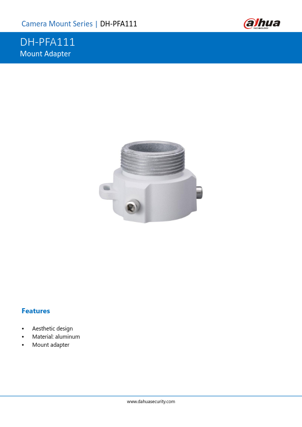 PFA111 - Ficha Técnica Dahua | IBD Global España mayorista CCTV y ...