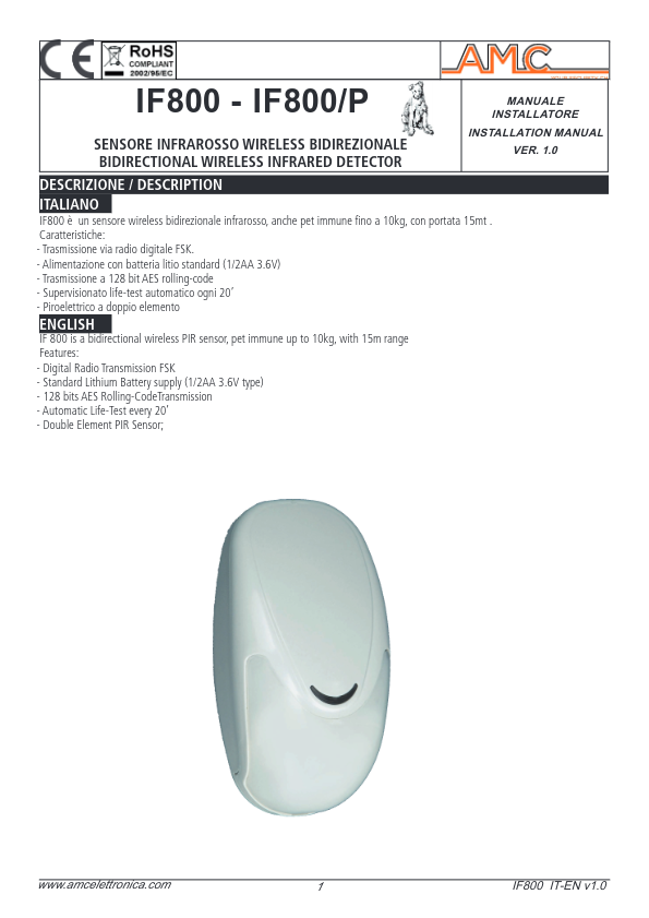 IF800-(T)(P) - Ficha Técnica AMC | IBD Global España mayorista CCTV y ...