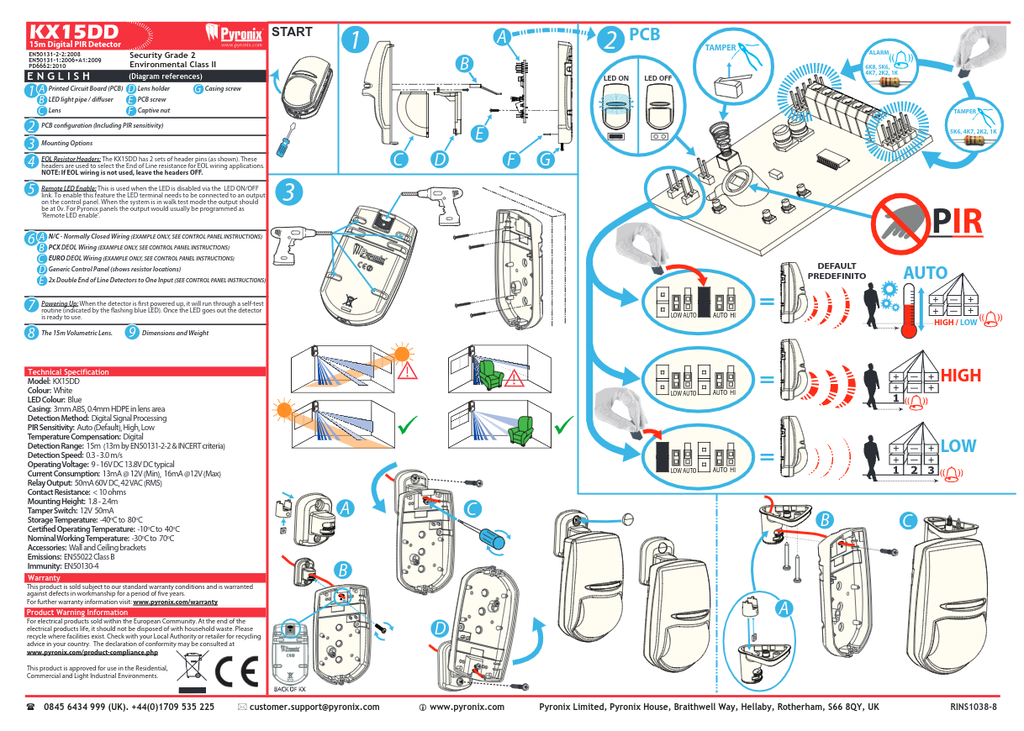 KX15DD - Manual de Instalación Pyronix | IBD Global España mayorista ...