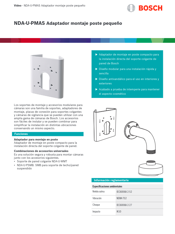 NDA-U-PMAS - Ficha Técnica Bosch | IBD Global España mayorista CCTV y ...
