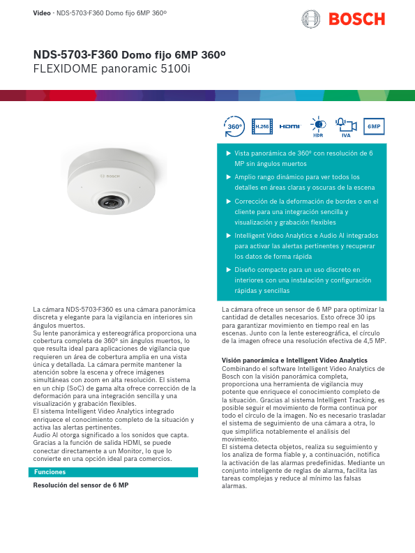 NDS-5703-F360 - Ficha Técnica Bosch | IBD Global España mayorista CCTV ...