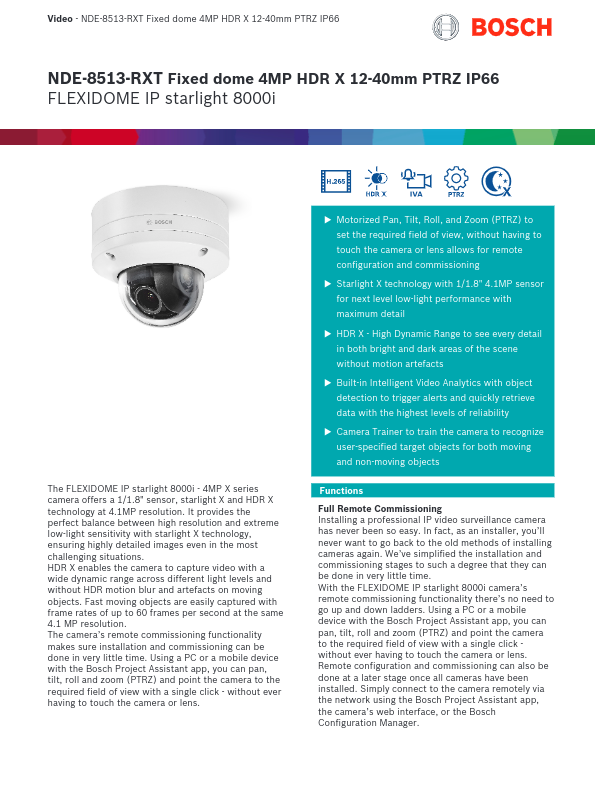 NDE-8513-RXT - Ficha Técnica Bosch | IBD Global España mayorista CCTV y ...