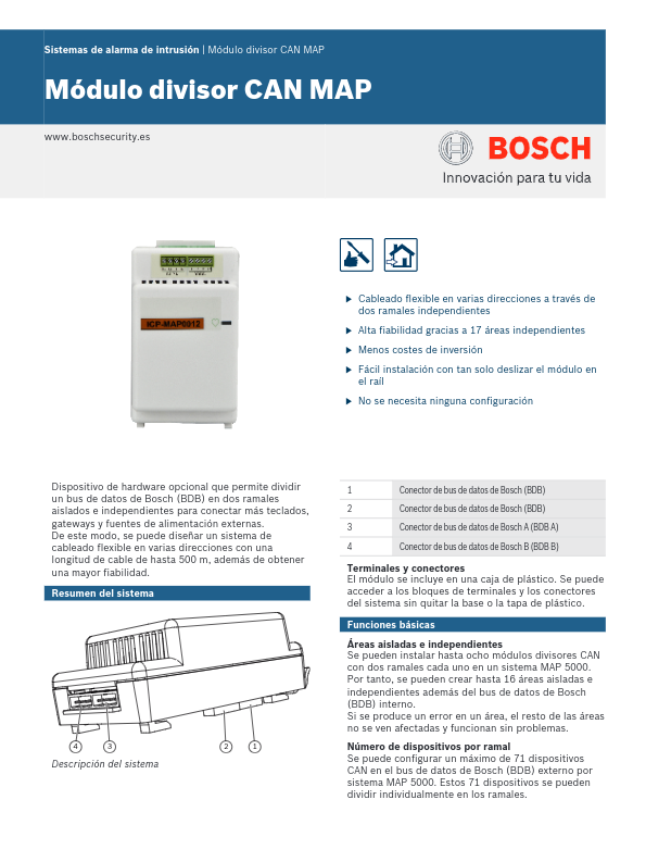 ICP-MAP0012 - Ficha Técnica Bosch | IBD Global España mayorista CCTV y distribuidor oficial ...