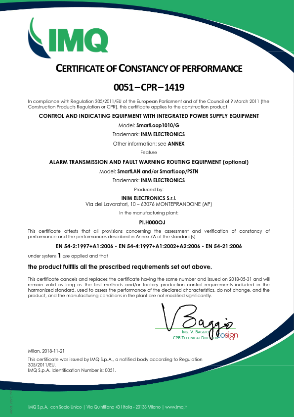 SMARTLOOP1010-G - Certificado CPD/CPR | IBD Global España mayorista ...