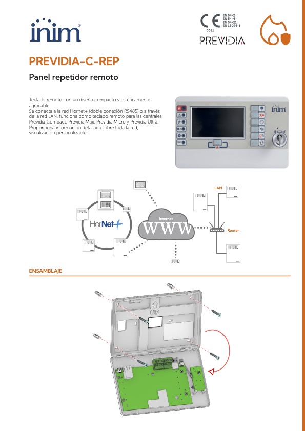 PREVIDIA-C-REPW - Ficha Técnica Inim | IBD Global España mayorista CCTV ...
