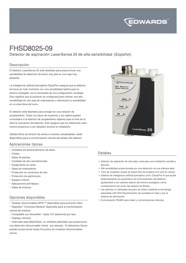 FHSD8025-09 - Ficha Técnica AirSense | IBD Global España mayorista CCTV ...