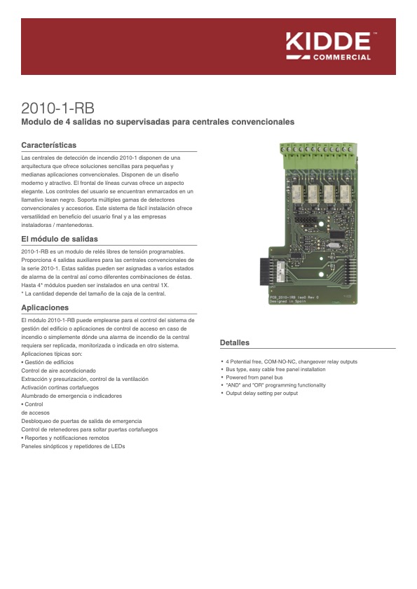 2010-1-RB - Ficha Técnica Kilsen | IBD Global España mayorista CCTV y distribuidor oficial Dahua ...
