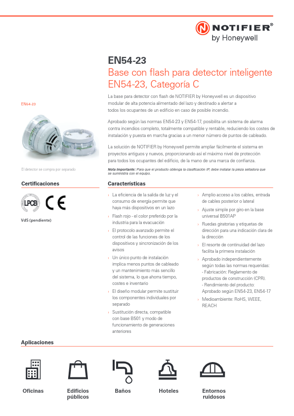 BGL-PC-I02 - Ficha Técnica Notifier | IBD Global España mayorista CCTV ...