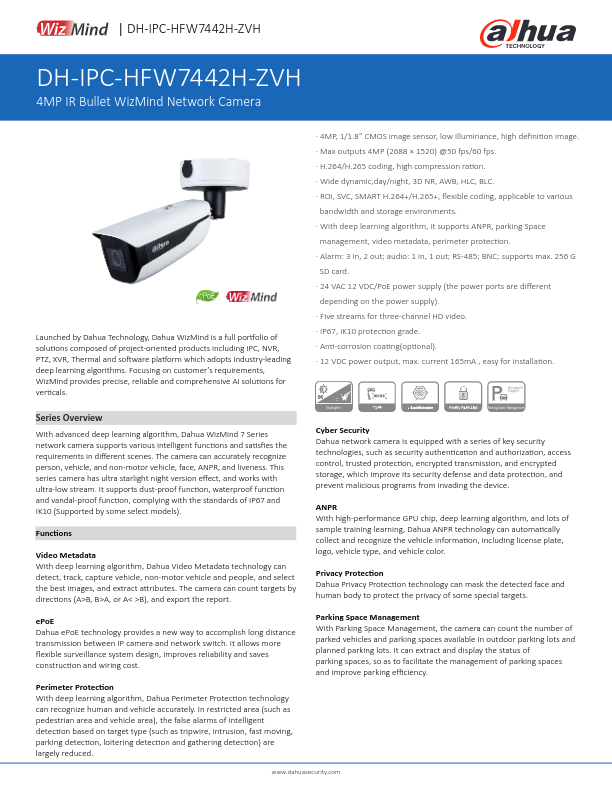 IPC-HFW7442H-ZVH - Ficha Técnica Dahua | IBD Global España mayorista CCTV y distribuidor oficial ...