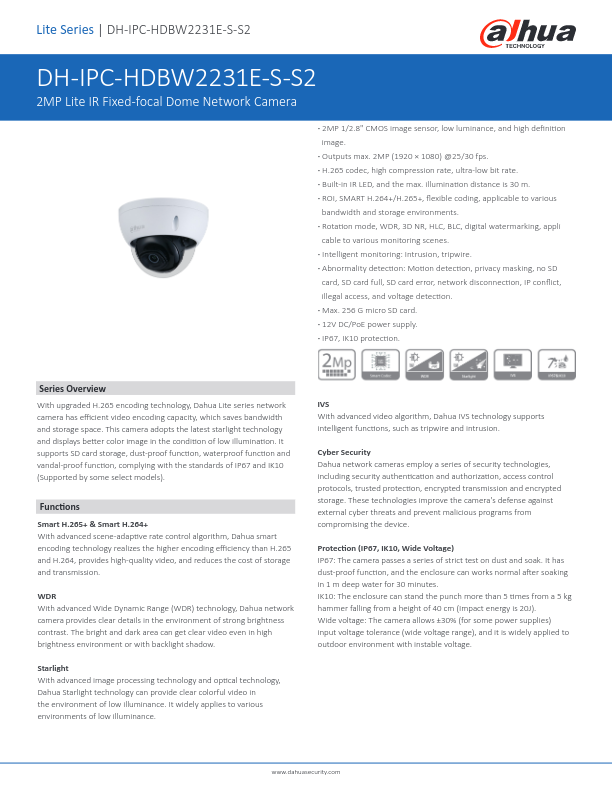 IPC-HDBW2231E-S-0360B-S2 - Ficha Técnica Dahua | IBD Global España mayorista CCTV y distribuidor ...