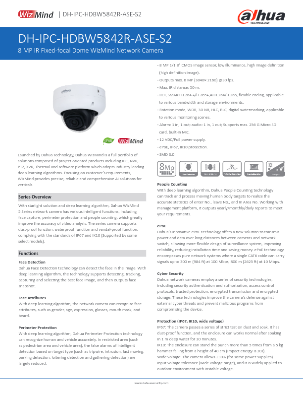 IPC-HDBW5842R-ASE-S2 - Ficha Técnica Dahua | IBD Global España ...