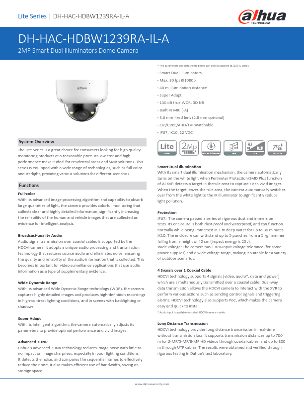 HAC-HDBW1239RA-IL-A-0280B - Ficha Técnica Dahua | IBD Global España mayorista CCTV y ...