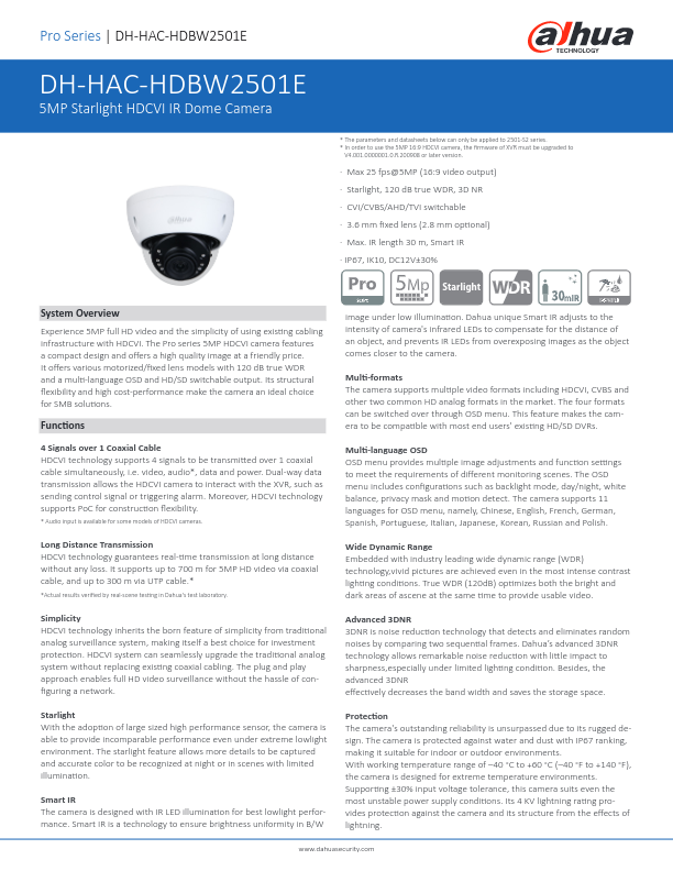 HAC-HDBW2501E-0280B - Ficha Técnica Dahua | IBD Global España mayorista CCTV y distribuidor ...