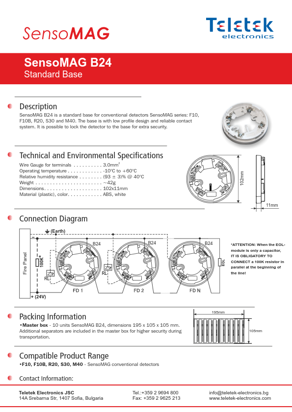 SensoMAG-B24 - Ficha Técnica Teletek | IBD Global España mayorista CCTV ...