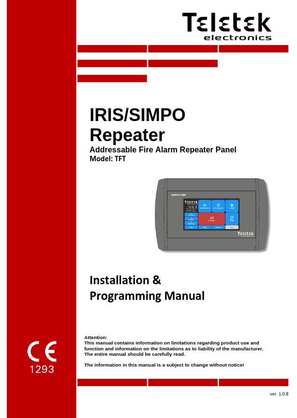 Repeater-TFT-IRIS/SIMPO - Manual Instalación | IBD Global España mayorista CCTV y distribuidor ...