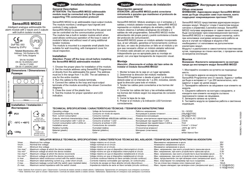 SensoIRIS-MIO22 - Manual Instalación | IBD Global España mayorista CCTV y distribuidor oficial ...