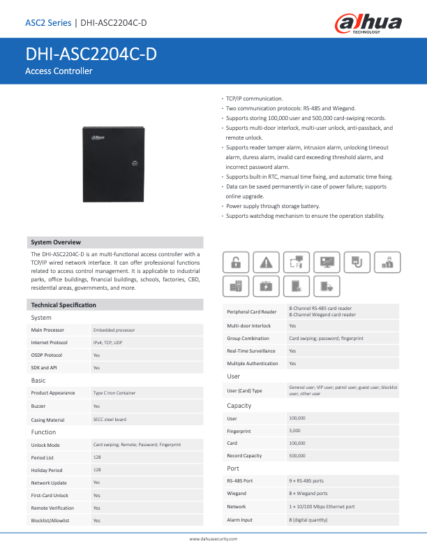 ASC2204C-D - Ficha Técnica Dahua | IBD Global España mayorista CCTV y distribuidor oficial Dahua ...