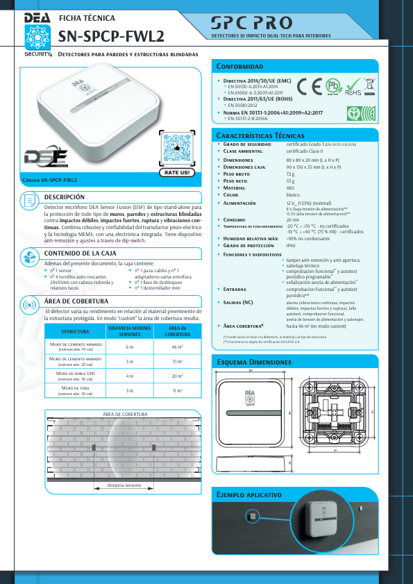SN-SPCP-FWL2 - Ficha Técnica DEA Security | IBD Global España mayorista ...
